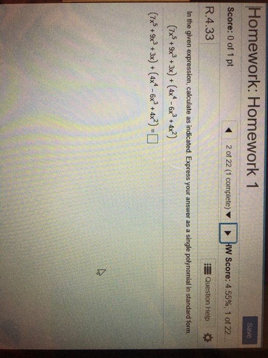 Solved In the given expression, calculate as indicated. | Chegg.com