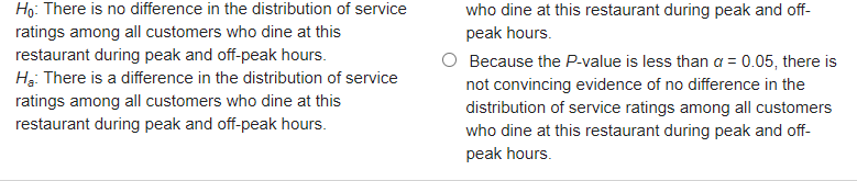 Solved The conditions for inference are met. The test | Chegg.com