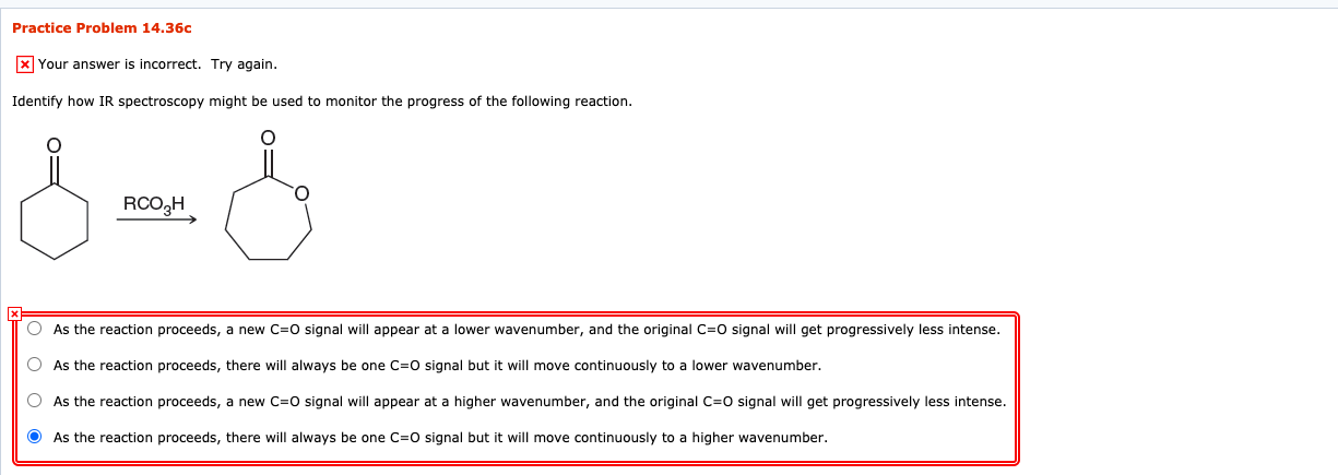 Solved Practice Problem 14.36c x Your answer is incorrect. | Chegg.com
