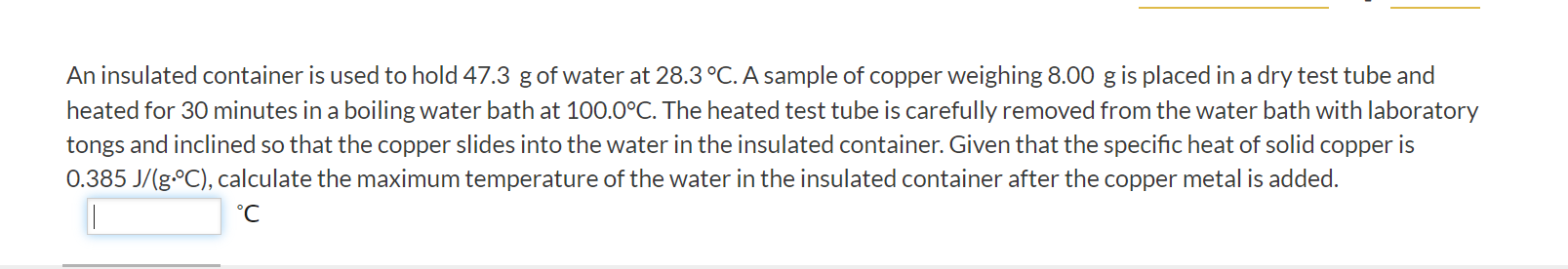 Solved An insulated container is used to hold 47.3g ﻿of | Chegg.com