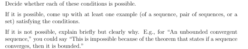 Solved Decide whether each of these conditions is possible. | Chegg.com