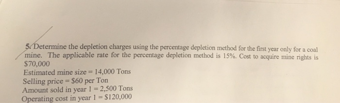 Solved Determine the depletion charges using the percentage | Chegg.com