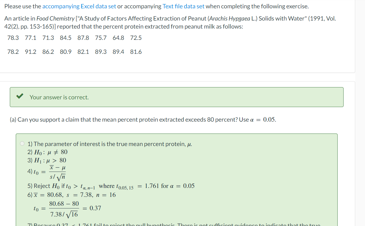 Solved Please use the accompanying Excel data set or | Chegg.com