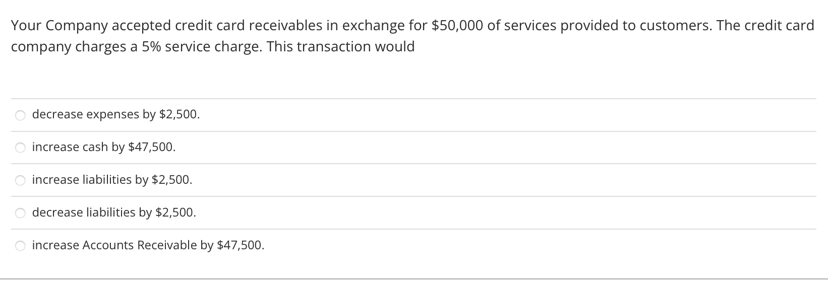 Solved Your Company accepted credit card receivables in | Chegg.com