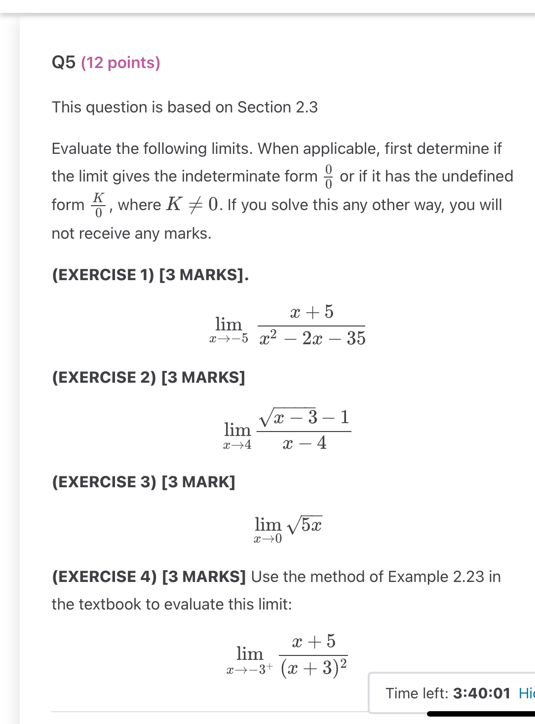Solved Q5 (12 ﻿points)This question is based on Section | Chegg.com