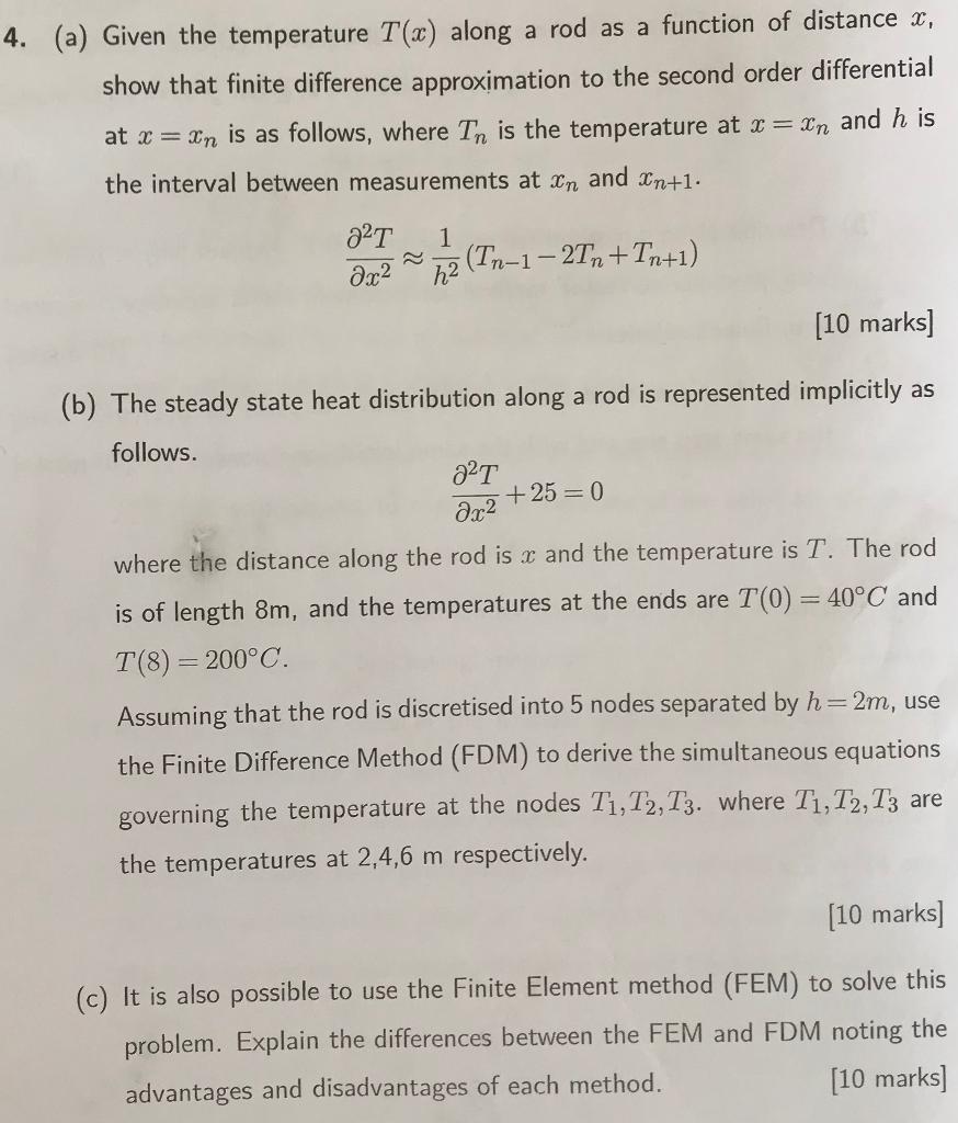 Solved Differential equation. Finite difference method. can | Chegg.com