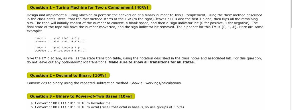 Question 1 Turing Machine For Twos Complement 7052