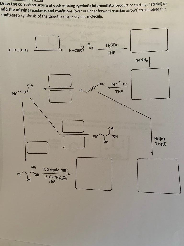 Solved OM the correct structure of each missing synthetic | Chegg.com