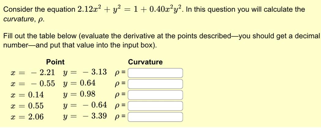 Solved Consider the equation 2.12x2+y2=1+0.40x2y2. In this | Chegg.com