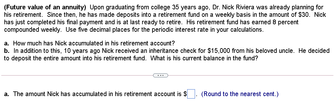 (Future value of an annuity) Upon graduating from | Chegg.com