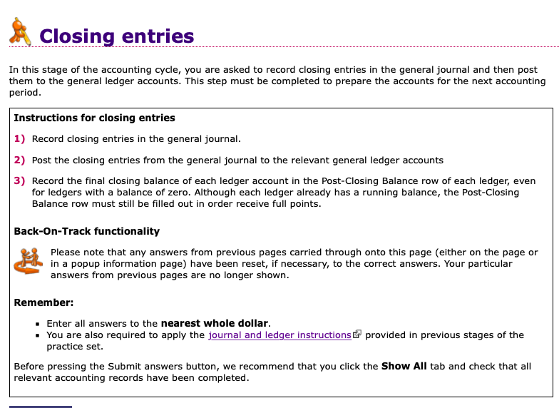 Solved Closing entries In this stage of the accounting | Chegg.com