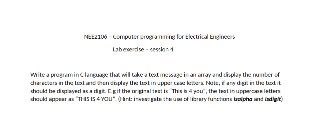Solved NEE2106 – Computer programming for Electrical | Chegg.com