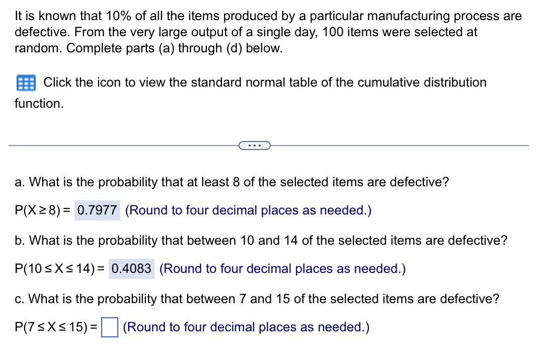 Solved It is known that 10% of all the items produced by a | Chegg.com