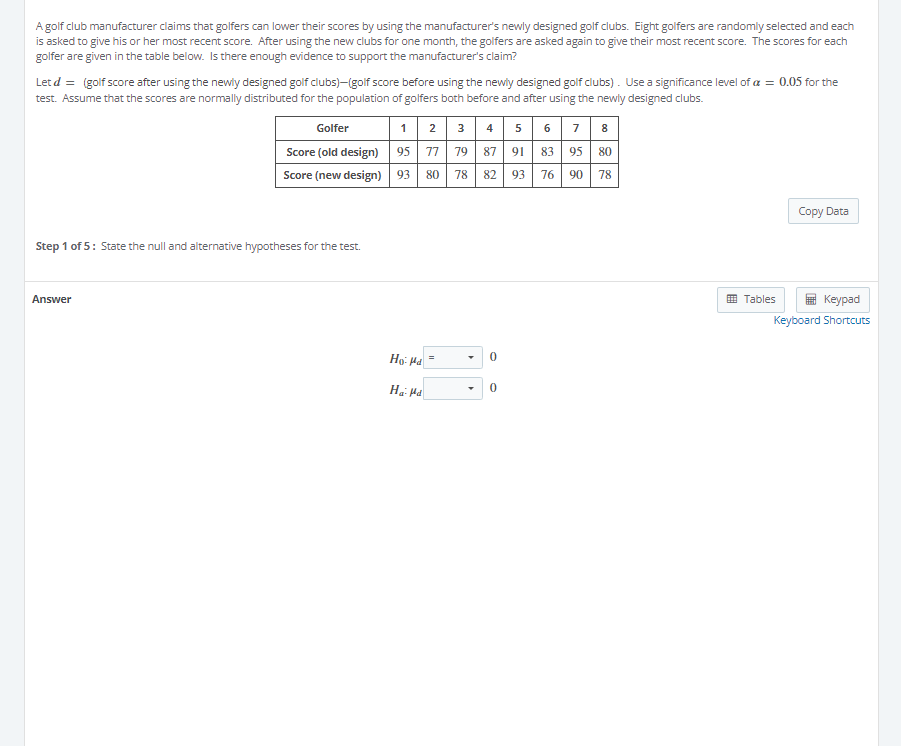 Solved 1: State the null and alternative hypotheses for the | Chegg.com
