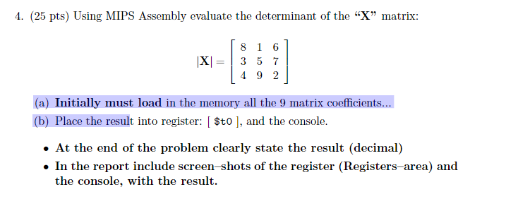Solved 4. (25 pts) Using MIPS Assembly evaluate the | Chegg.com Solved 4. (25 pts) Using MIPS Assembly evaluate the | Chegg.com