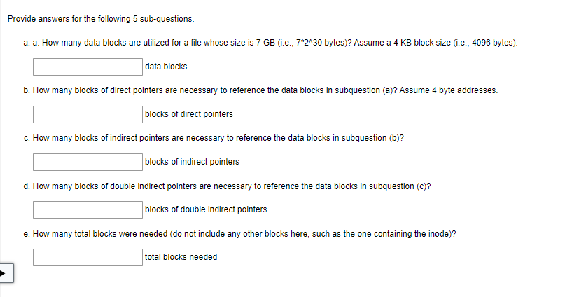 Solved rovide answers for the following 5 sub-questions. a. | Chegg.com
