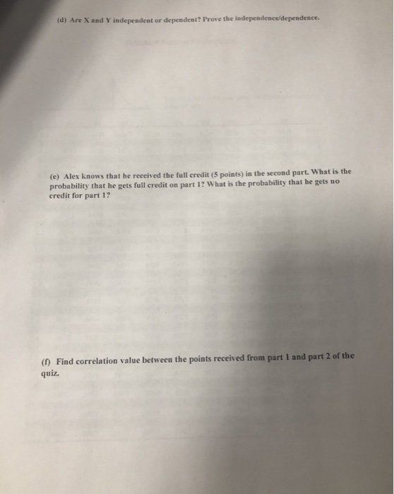 Solved 3. (60 points) An instructor has given a short quiz | Chegg.com