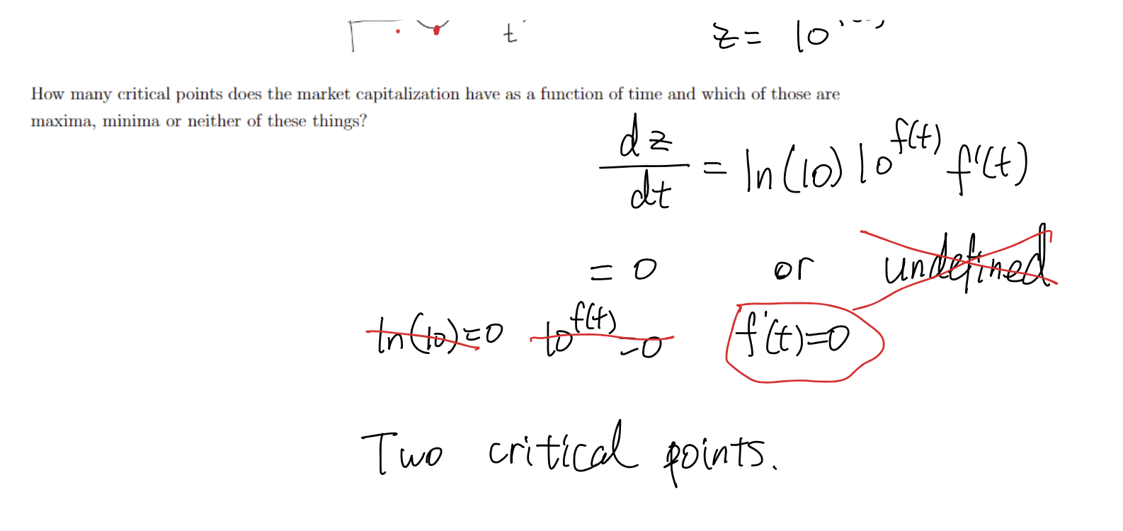 Solved kã Q3. The market capitalization z of a company is a | Chegg.com