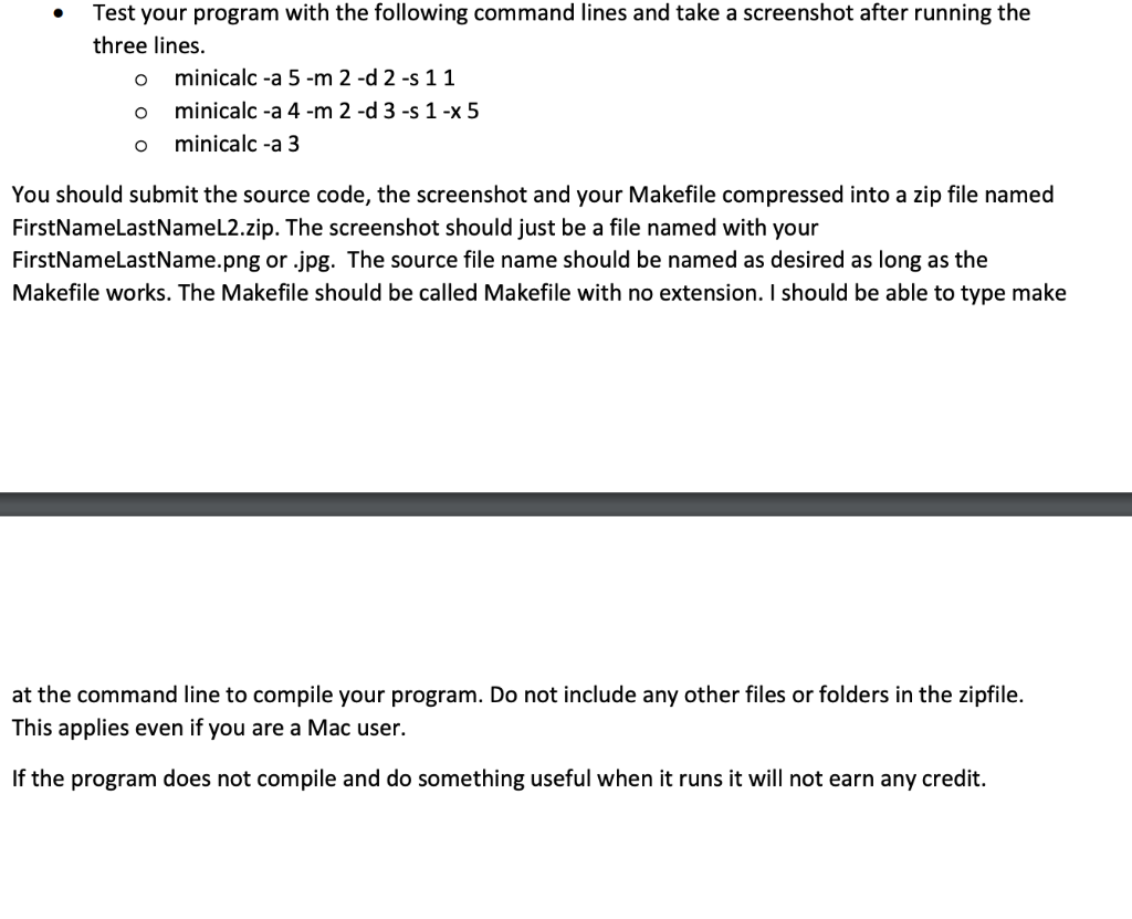 Solved Write A C Program That Runs On Ocelot For A Mini 