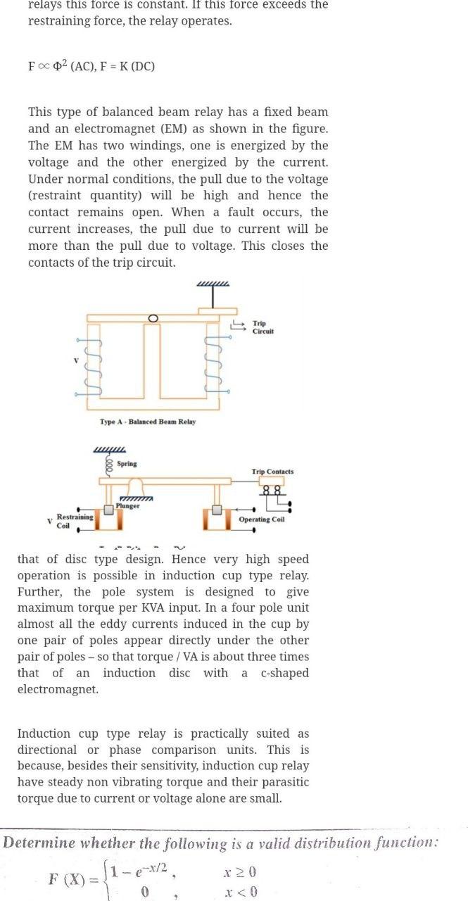 Solved relays this force is constant. If this force exceeds | Chegg.com