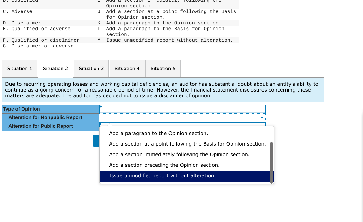 Solved Items 1 through 5 present various independent factual | Chegg.com
