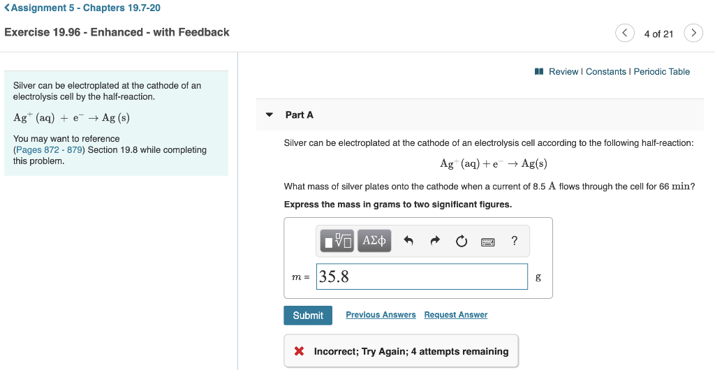 Solved A Review | Constants Periodic Table Silver can be | Chegg.com
