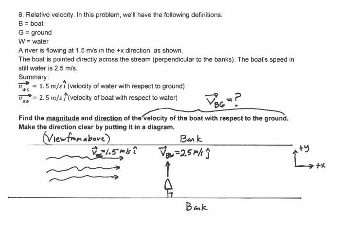 Solved 8. Relative velocity. In this problem, we'll have the | Chegg.com