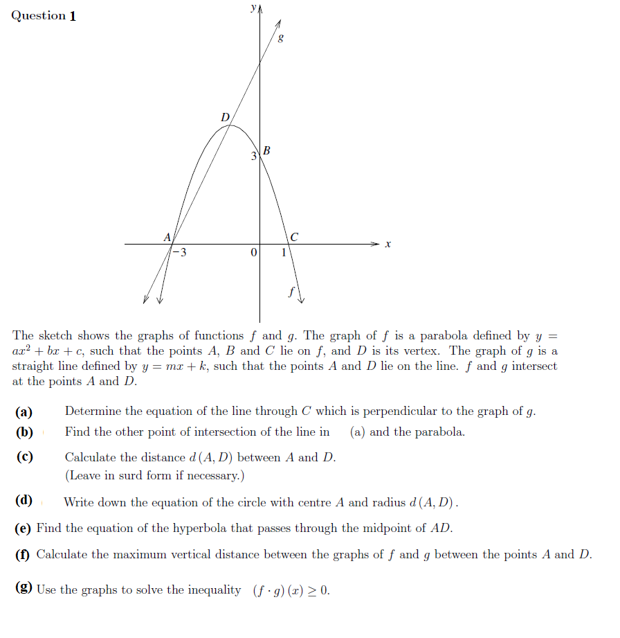 Solved Question 1 8 D 3/B C А. -3 0 1 The sketch shows the | Chegg.com
