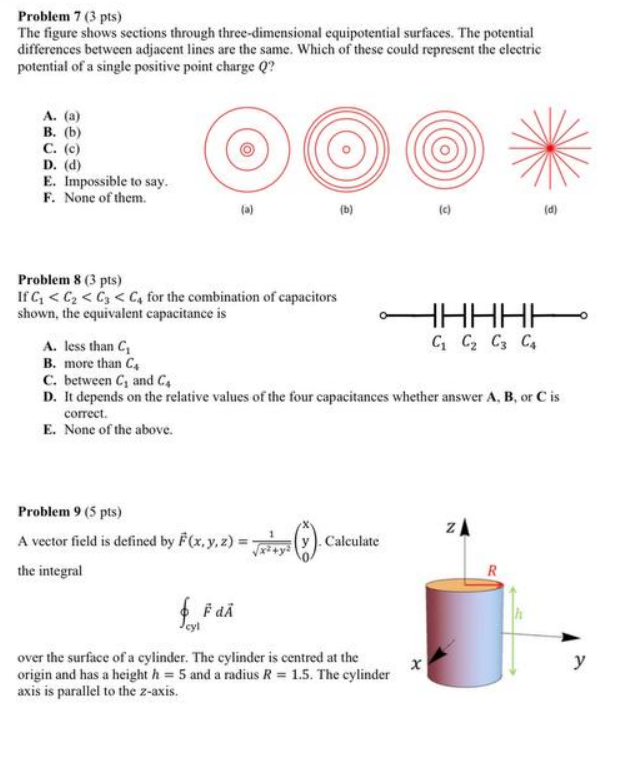 Solved Problem 7 ( 3 pts) The figure shows sections through | Chegg.com