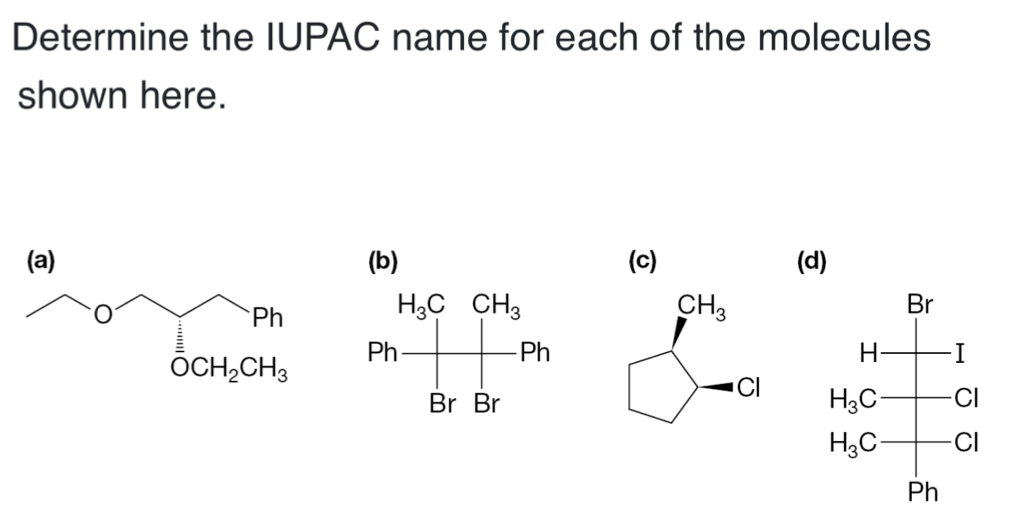 Solved Determine the IUPAC name for each of the molecules | Chegg.com