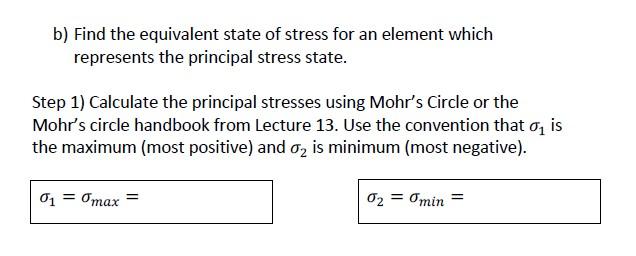 Solved Determine the equivalent state of stress on an | Chegg.com