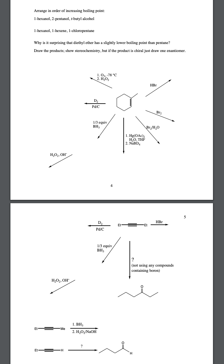 Solved Arrange in order of increasing boiling point: | Chegg.com