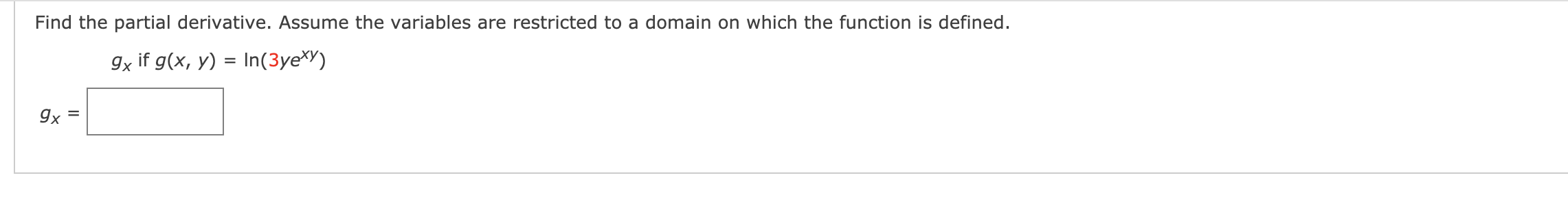 Solved Find the partial derivative. Assume the variables are | Chegg.com