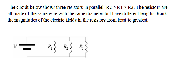 Solved The circuit below shows three resistors in parallel. | Chegg.com