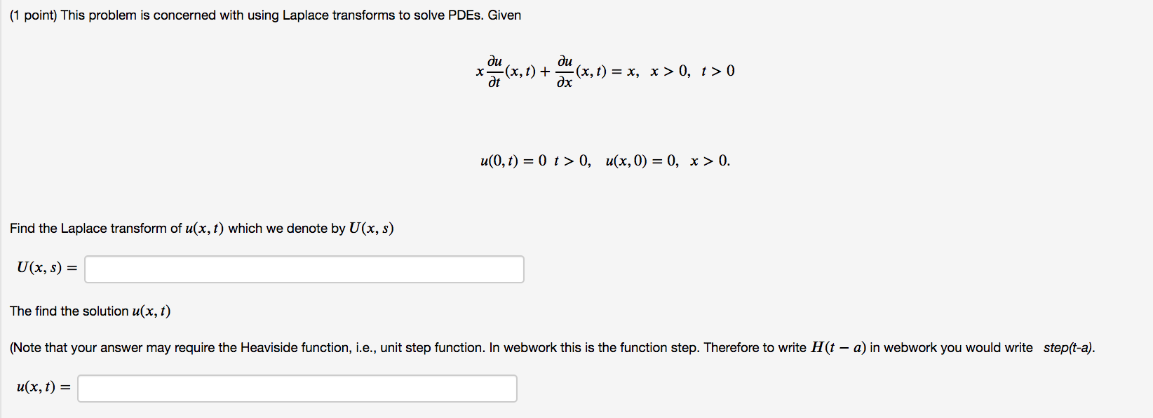 Solved (1 point) This problem is concerned with using | Chegg.com