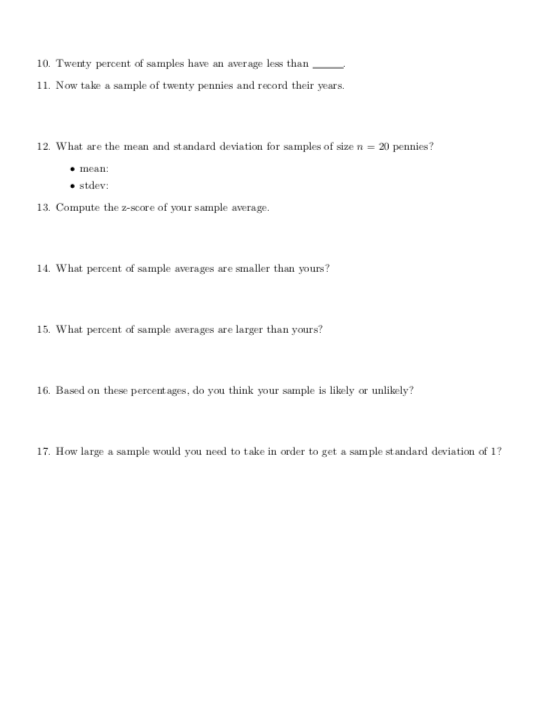 Solved Sampling Distribution Activity Directions. In this | Chegg.com