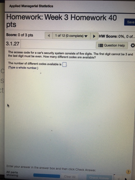 Solved Applied Managerial Statistics Homework Week 3
