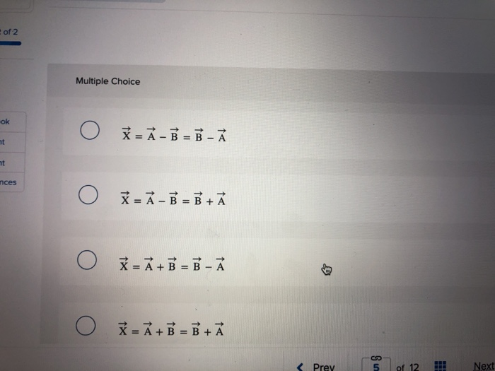 Solved Part 2 of 2 points eBook Hint Print References Which | Chegg.com
