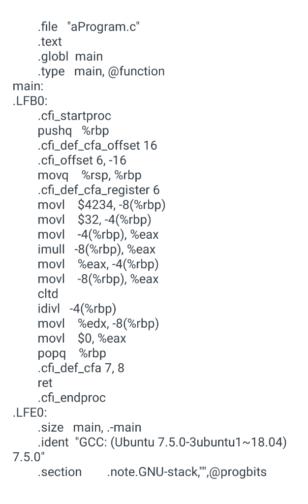 Solved does this C code produce the assembly above? If not | Chegg.com