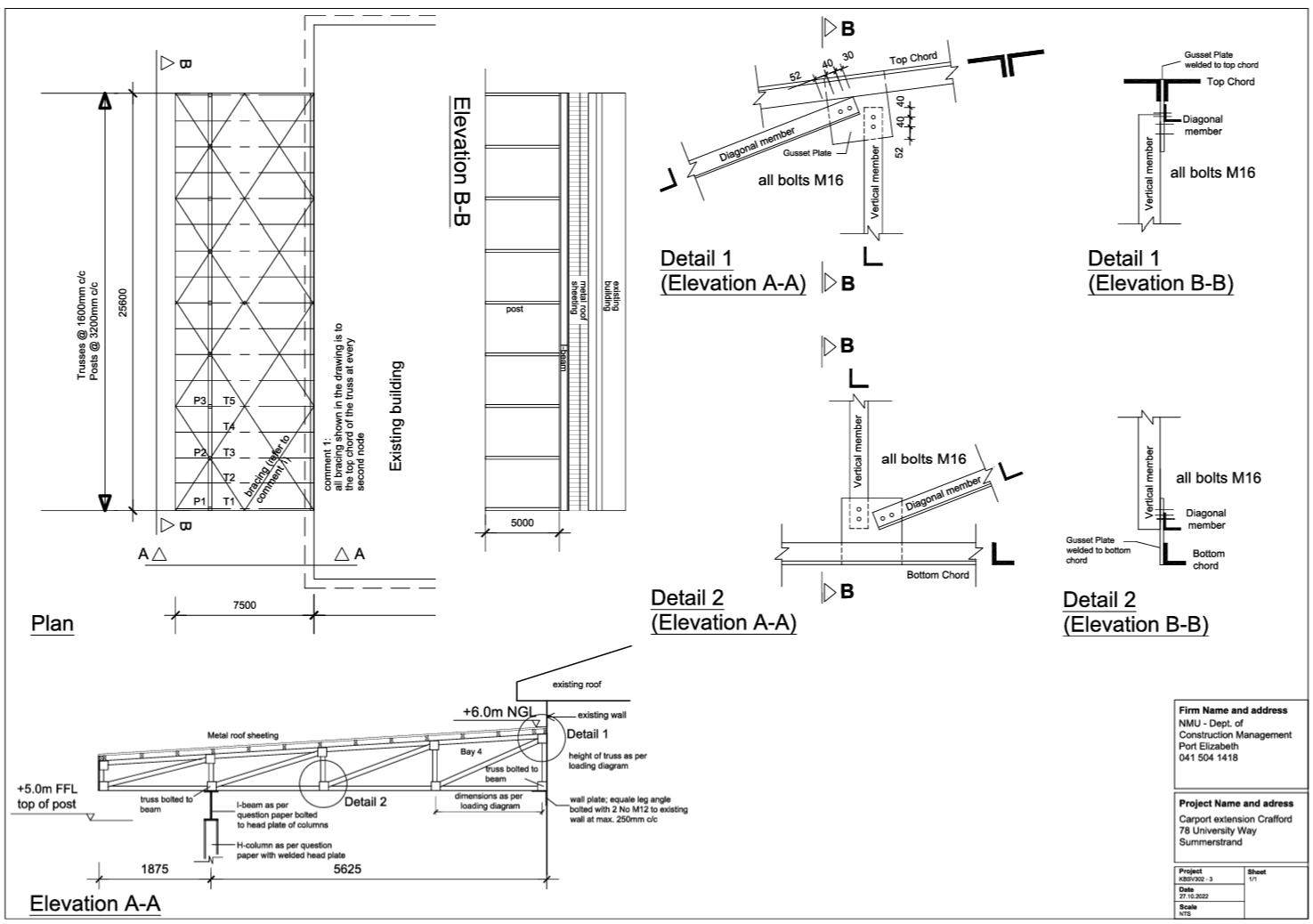 Refer to the enclosed drawing, which shows a lean-to | Chegg.com