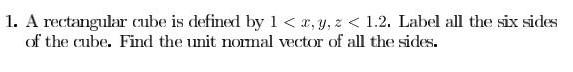 Solved 1. A rectangular cube is defined by 1 | Chegg.com