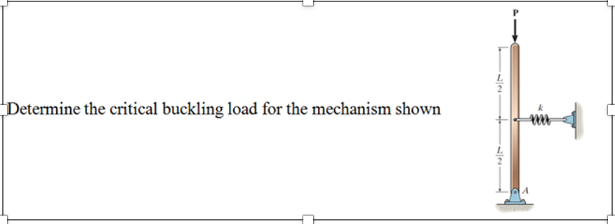 Solved Determine the critical buckling load for the | Chegg.com Solved Determine the critical buckling load for the | Chegg.com
