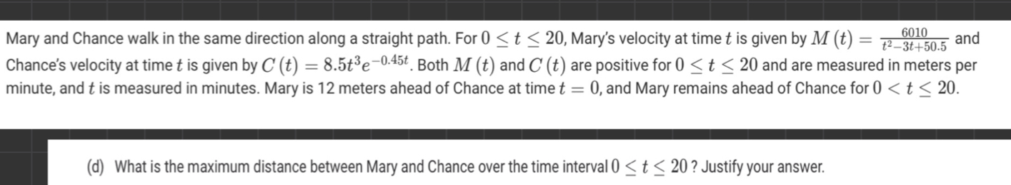 Solved Mary and Chance walk in the same direction along a | Chegg.com