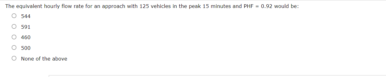 Solved The equivalent hourly flow rate for an approach with | Chegg.com
