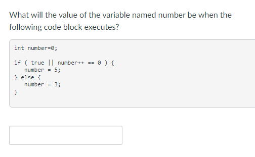 Solved What will the value of the variable named number be | Chegg.com