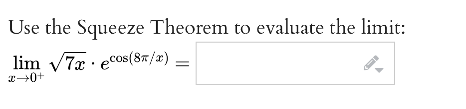 Solved Use the Squeeze Theorem to evaluate the | Chegg.com