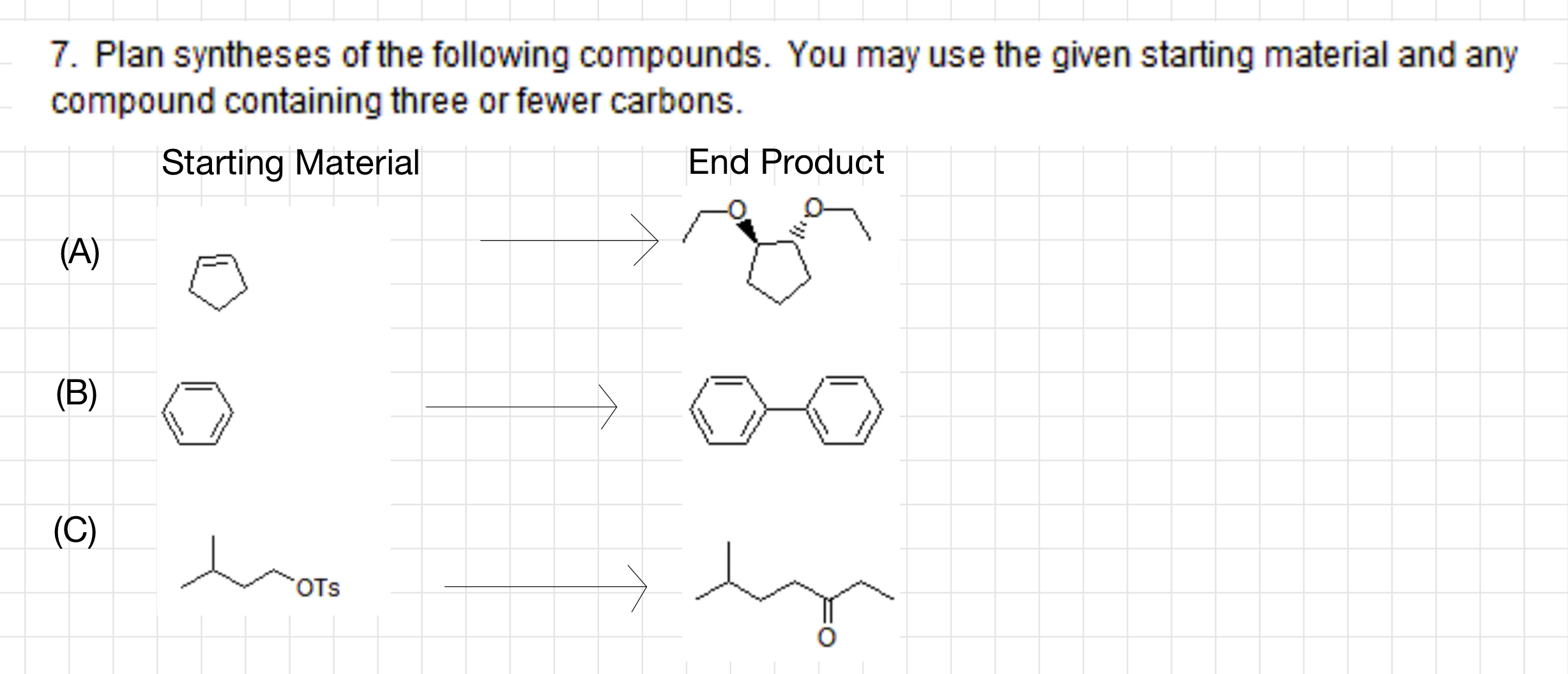 Solved Plan syntheses of the following compounds. You may | Chegg.com