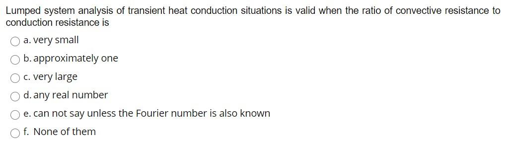 Solved Lumped system analysis of transient heat conduction | Chegg.com