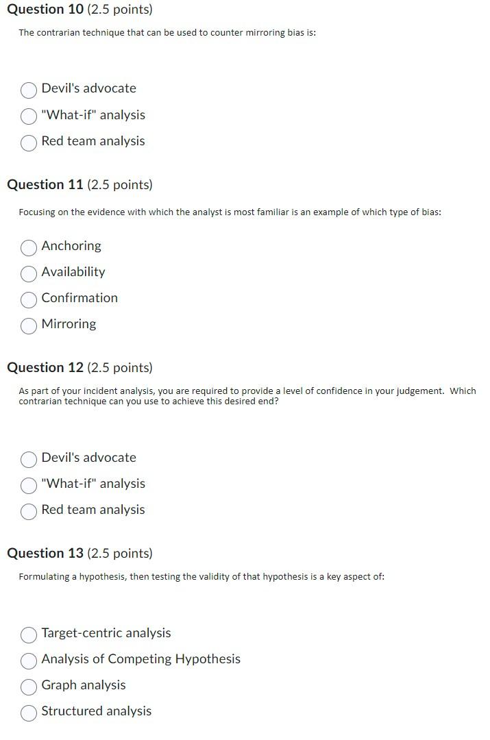 Solved The contrarian technique that can be used to counter | Chegg.com
