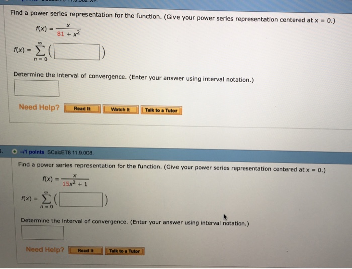 Solved Find a power series representation for the function. | Chegg.com Solved Find a power series representation for the function. | Chegg.com